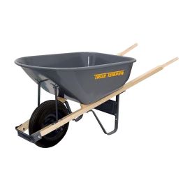 TT 6 cf Steel Wheelbarrow=Gray 6 cf